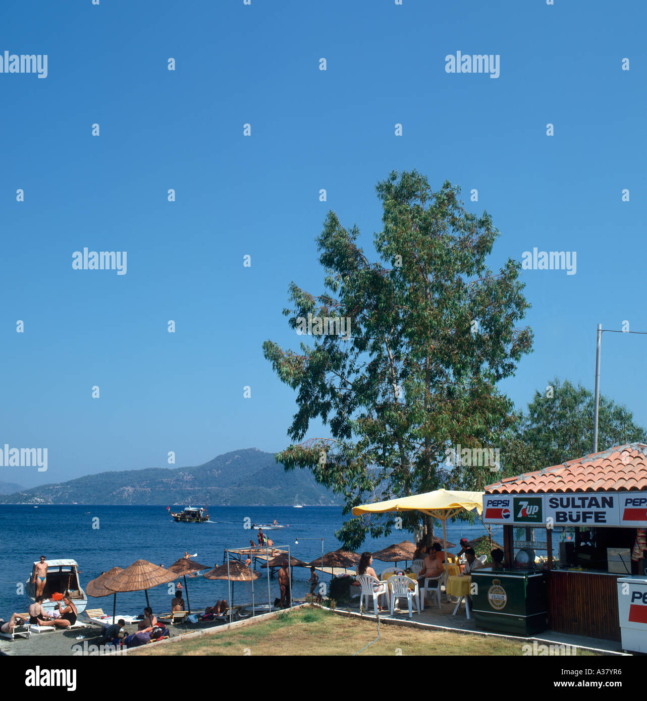 Seafront Cafe, Marmaris, Turkey Stock Photo - Alamy