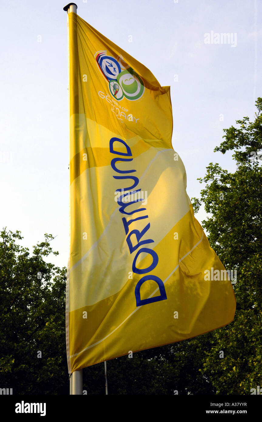 yellow flag sign stadium borussia dortmund germany poland world cup ...