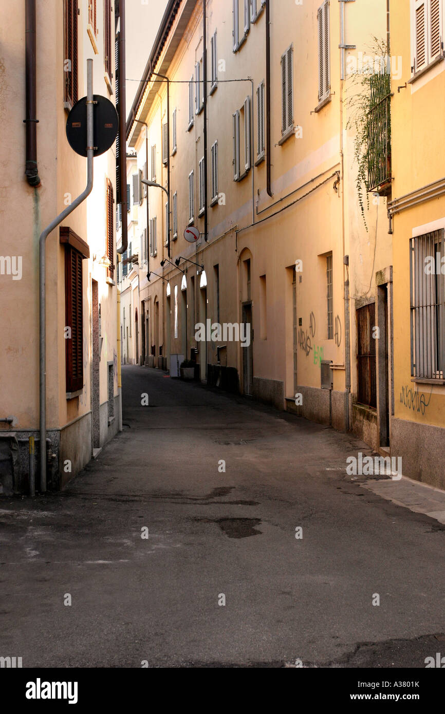 Italian Back Street, Arona Stock Photo - Alamy