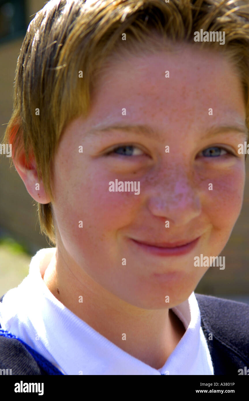 boy kid lad face portrait summer happy positive smile teen teenager ...