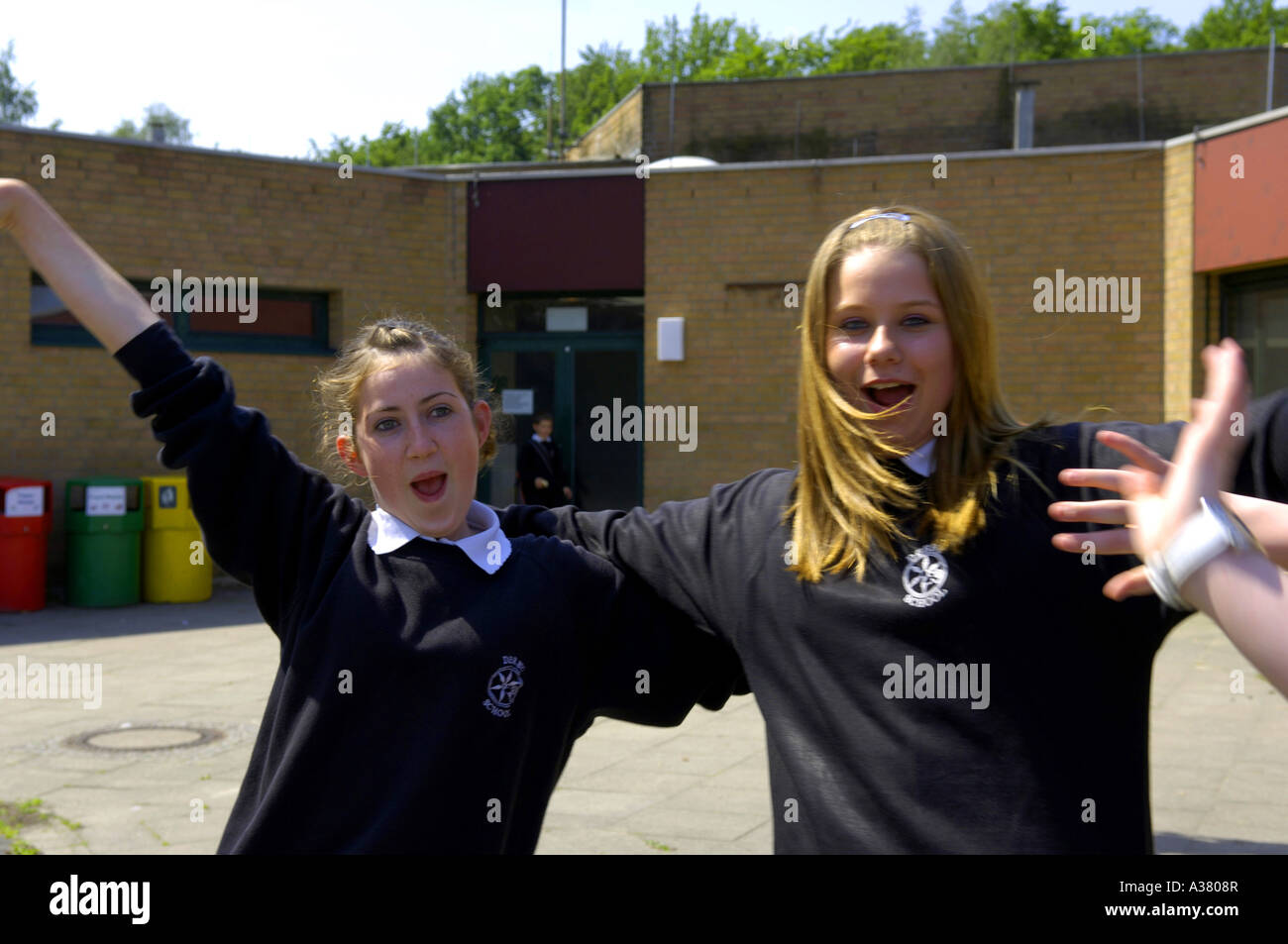 school girls female student pupil british colour color face head ...