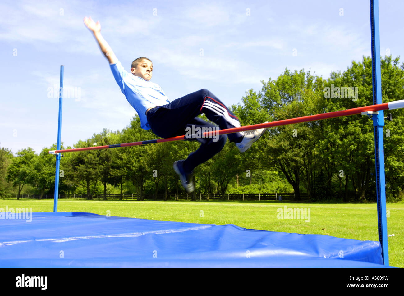 sports day male lad boy kid child high jump athletics pe physical ...