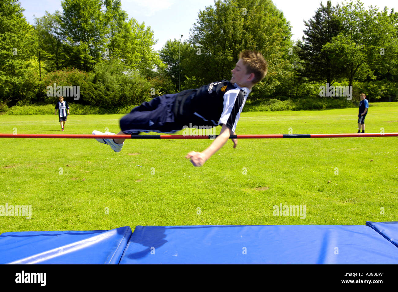 sports day male lad boy kid child hig jump athletics pe physical ...