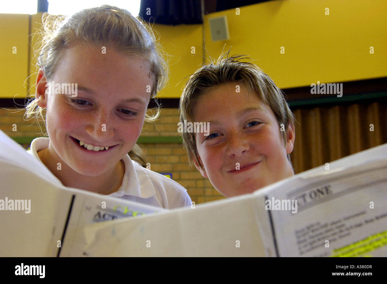 school assembly children pupils students pre teens primary british ...