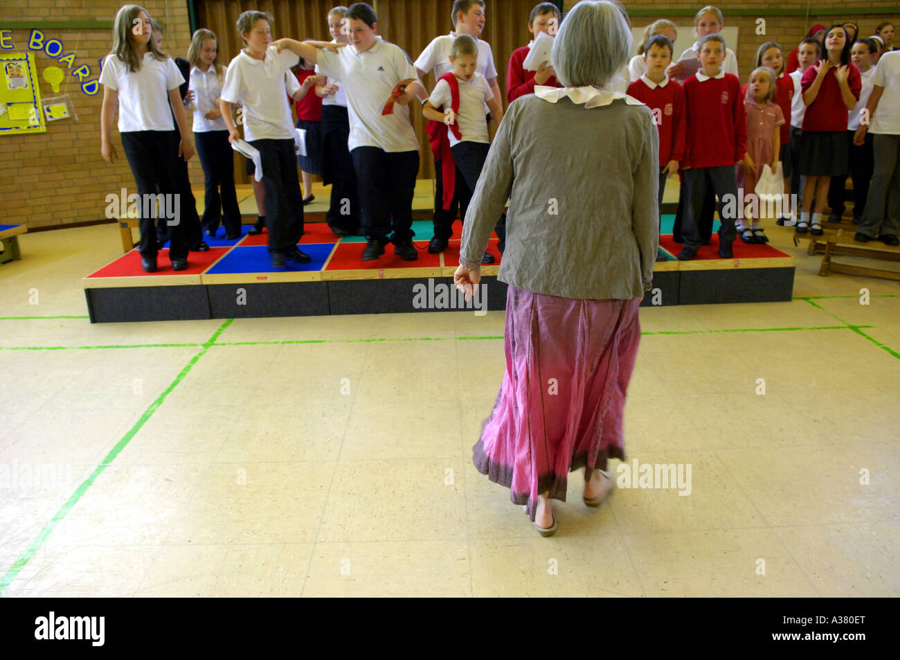 school assembly children pupils students pre teens primary british ...