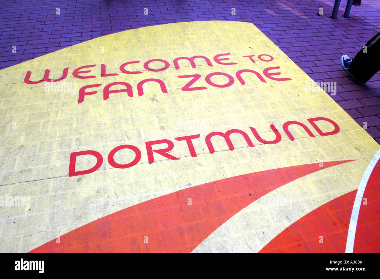 welcome to fanzone dortmund floor yellow red sign fans world cup 2006 ...