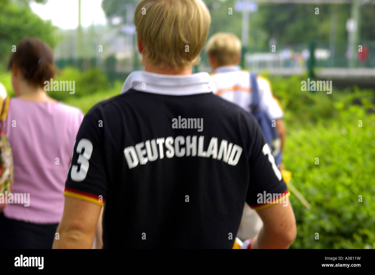 fans male man blonde blond rear shirt patriotic german germany ...