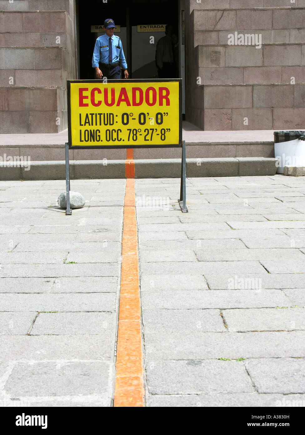 Equator line Ecuador Stock Photo - Alamy