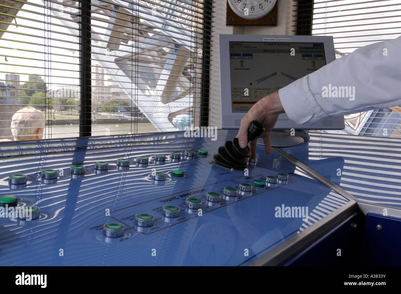 The control room for the London bridge Stock Photo - Alamy