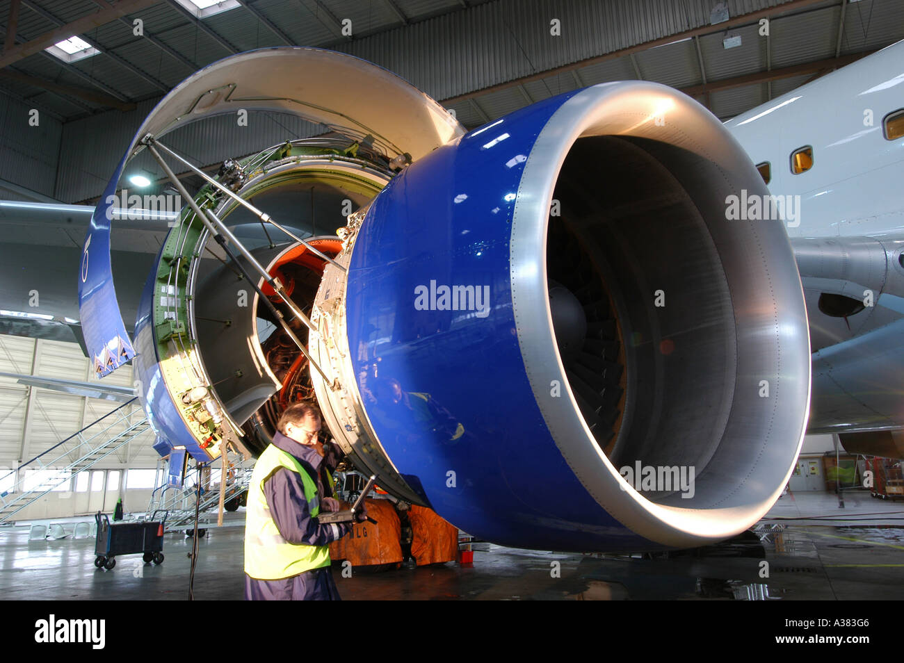 Triebwerk Turbine Flugzeug Stock Photo - Alamy