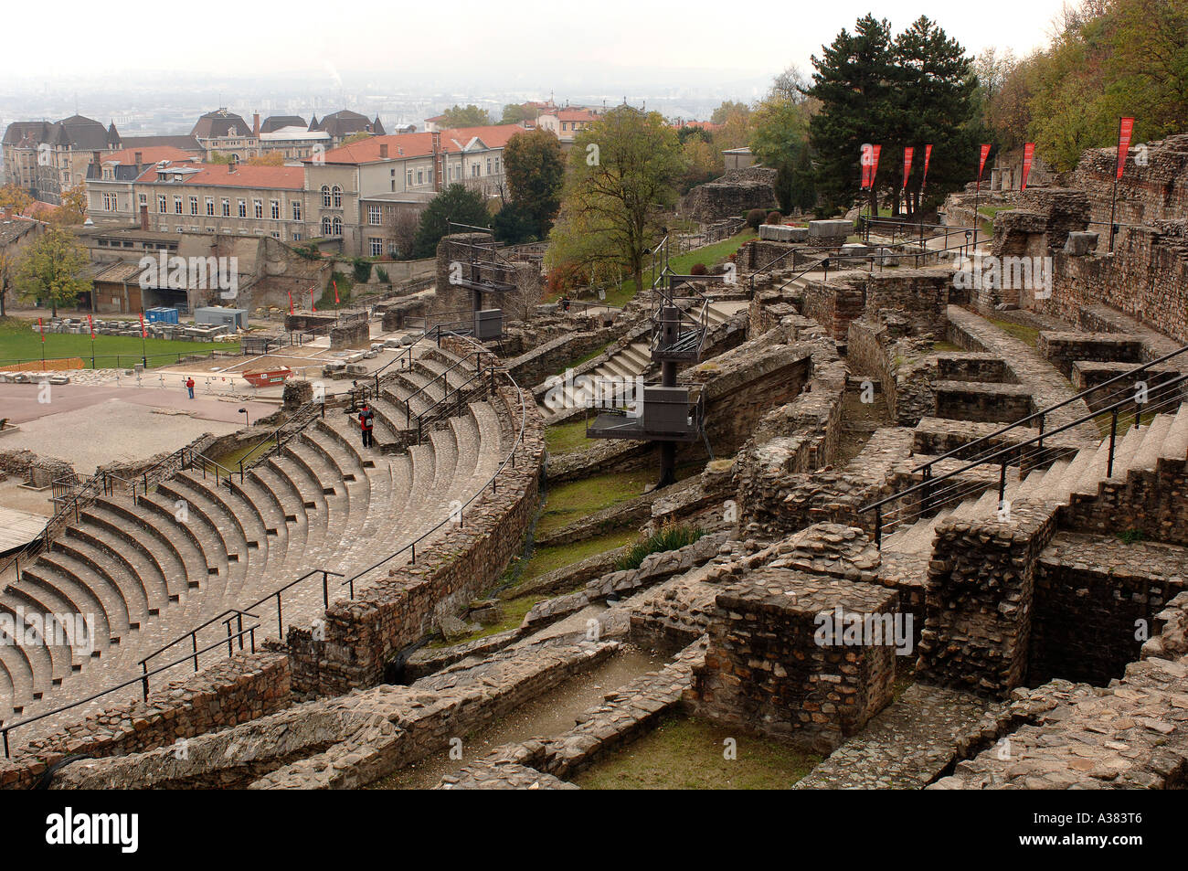 Roman Ruins Lyon France Stock Photo - Alamy