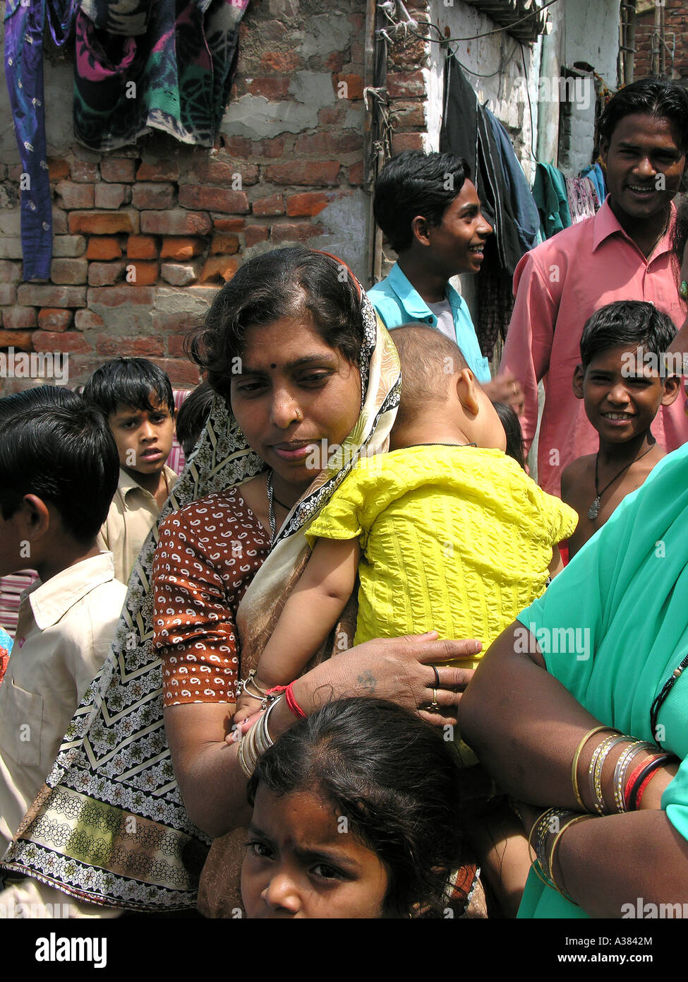 Slum community in east Delhi India that is working with the charity ...