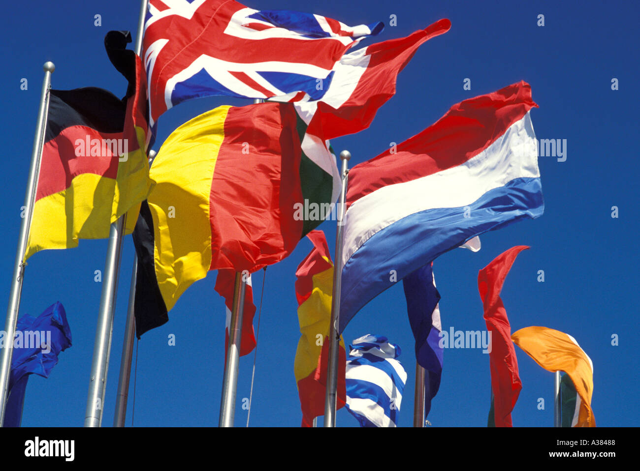European Community Flags Stock Photo - Alamy
