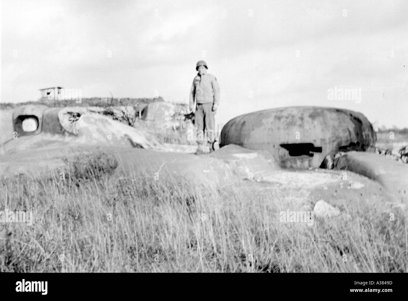 WW II Normandy pillbox George Looney Collection Stock Photo - Alamy