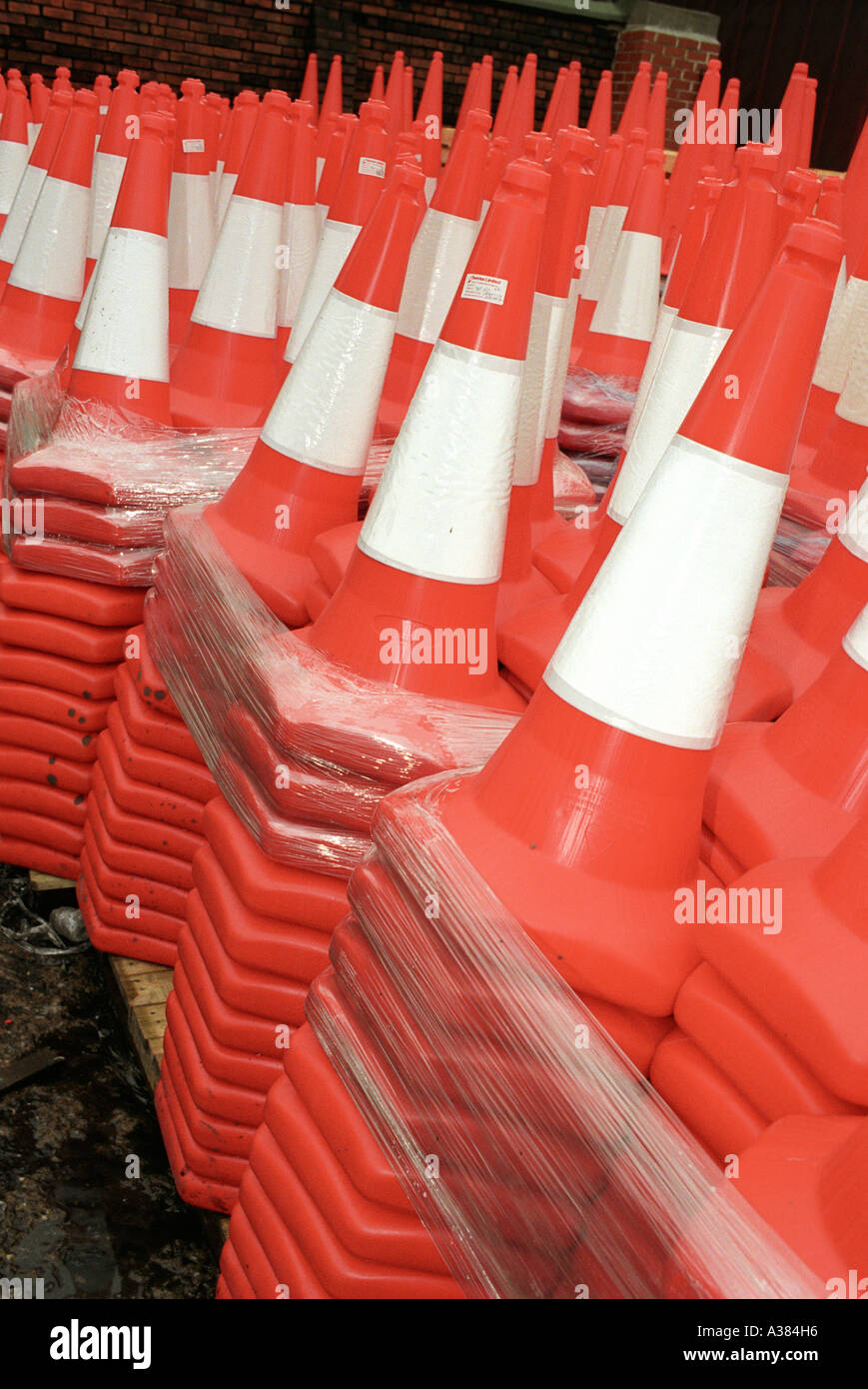 Traffic cones being manufactured Stock Photo - Alamy