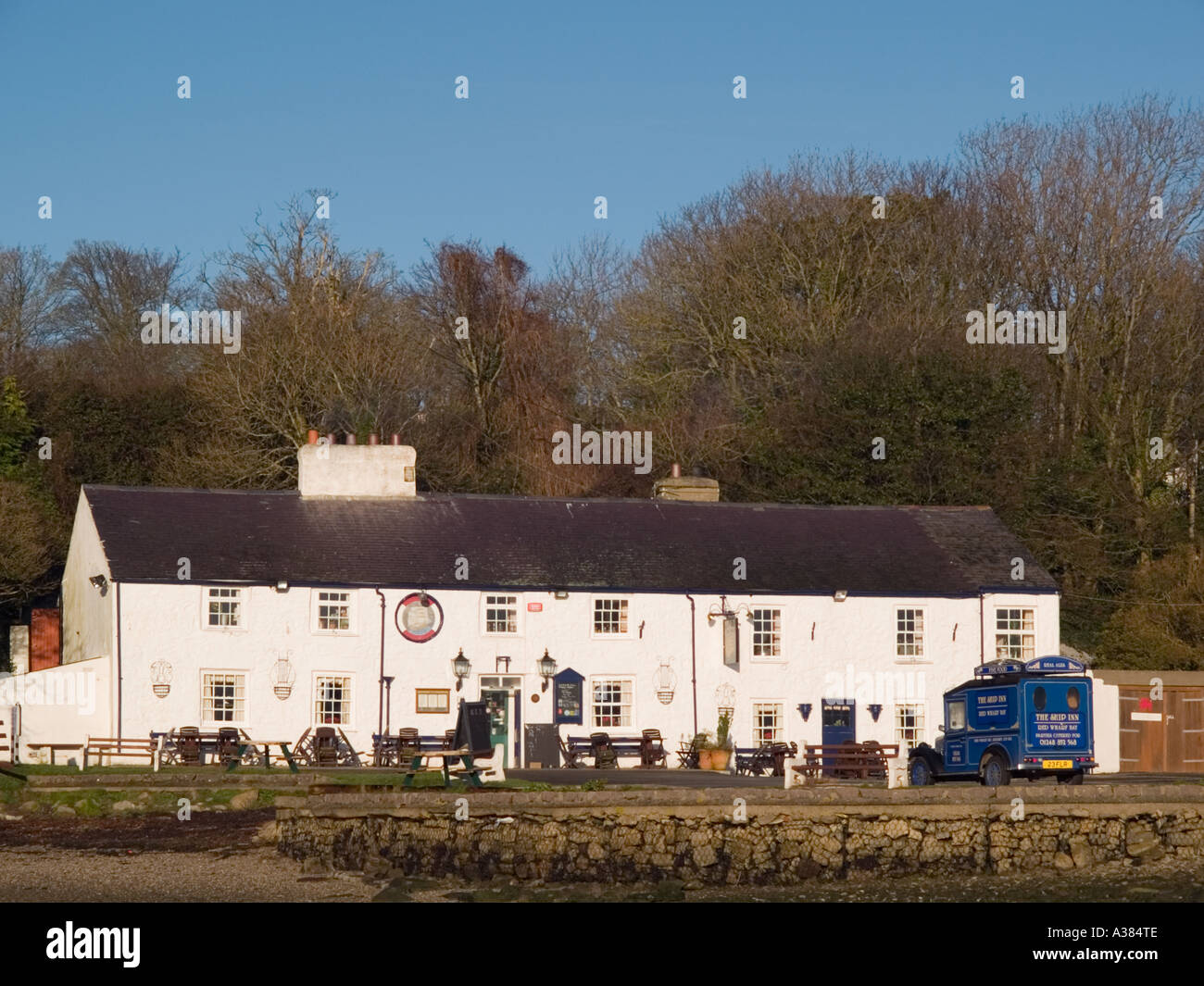 THE SHIP INN public house overlooking Red Wharf Bay Isle of Anglesey ...