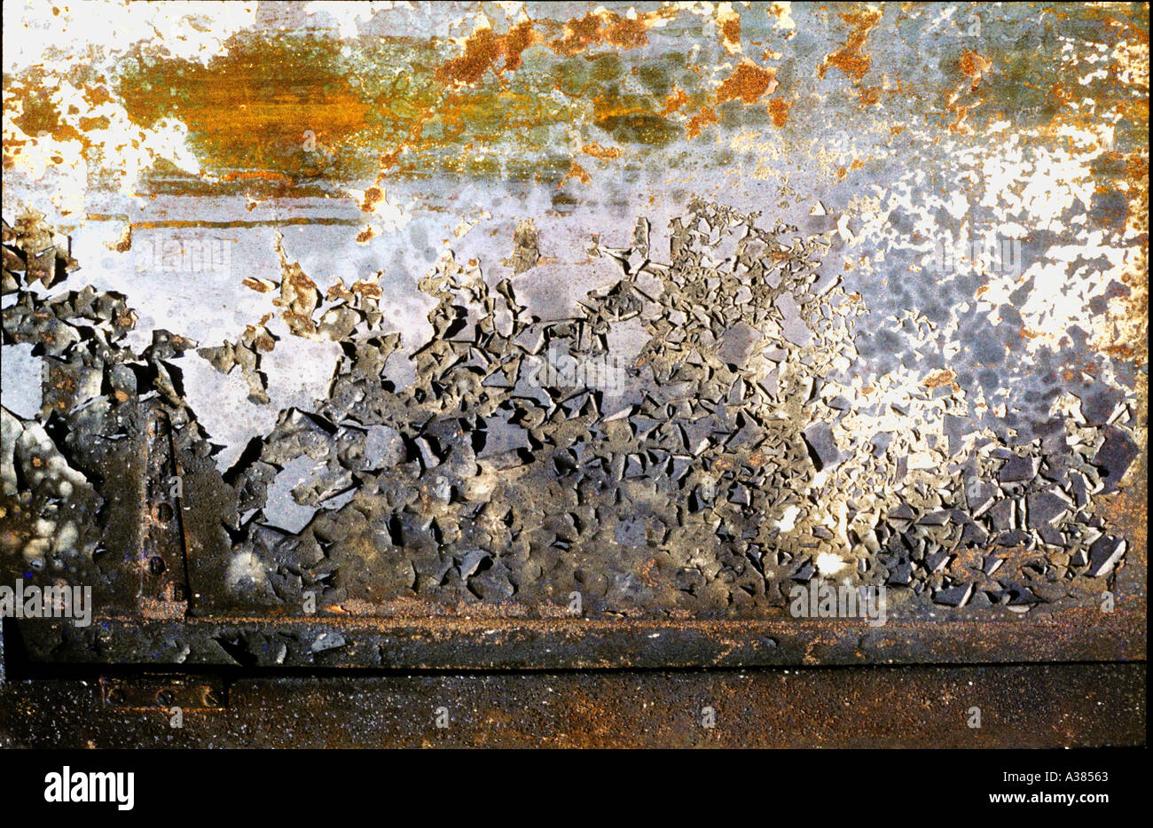 Rust paint pealing abstract Stock Photo - Alamy