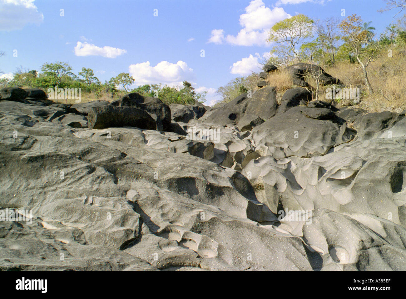 Vale da Lua or Moon Valley in Parque Nacional da Chapada dos Veadeiros ...