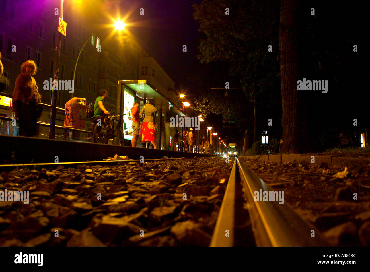 tracks of the city tram in Berlin Stock Photo - Alamy