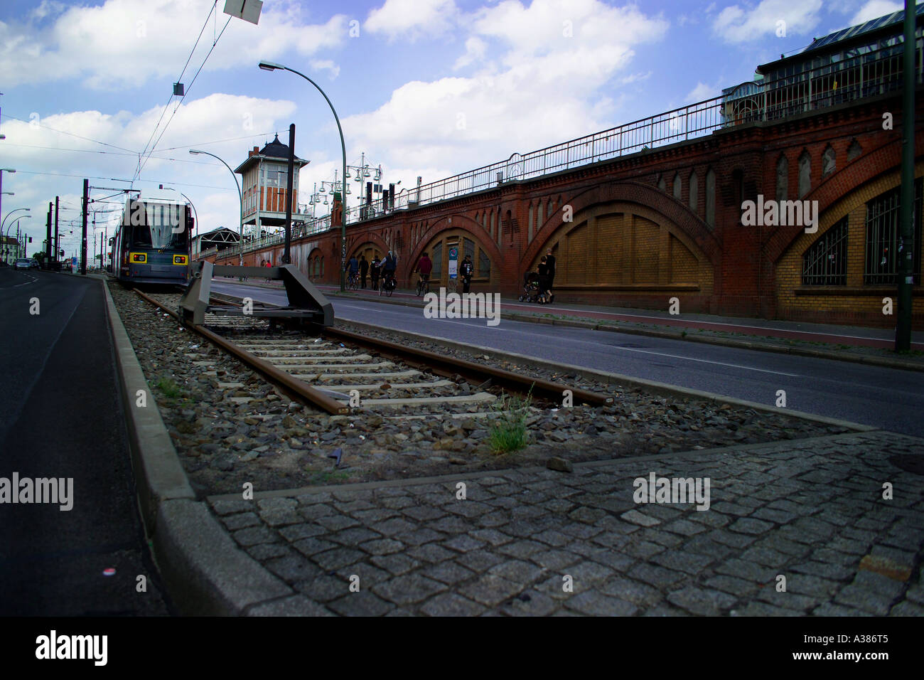 tracks of the city tram in Berlin Stock Photo - Alamy