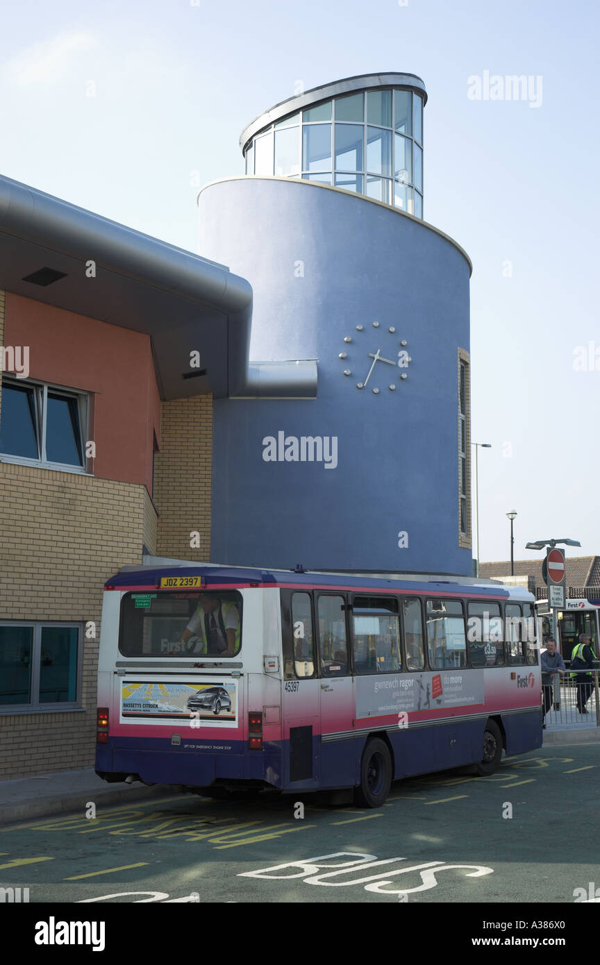 Bus and Bus Station Bridgend Town South Wales Stock Photo - Alamy