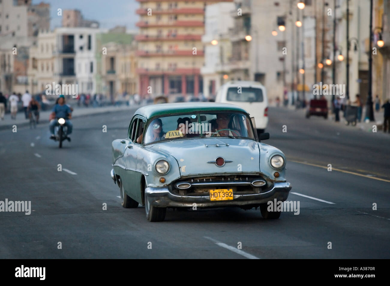 A baby blue Chevy classic American car Stock Photo - Alamy