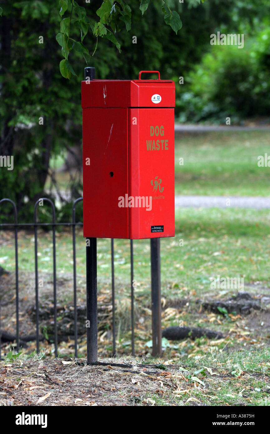 3rd August 2006 Dog waste receptacle in a Nottingham park West ...