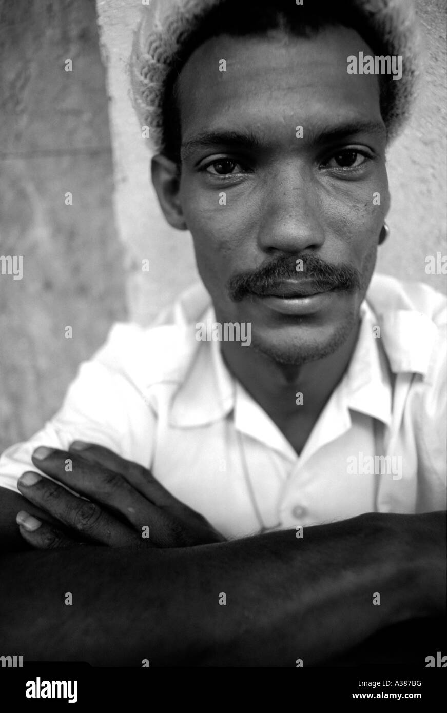 A closeup portrait of a Cuban man Stock Photo - Alamy