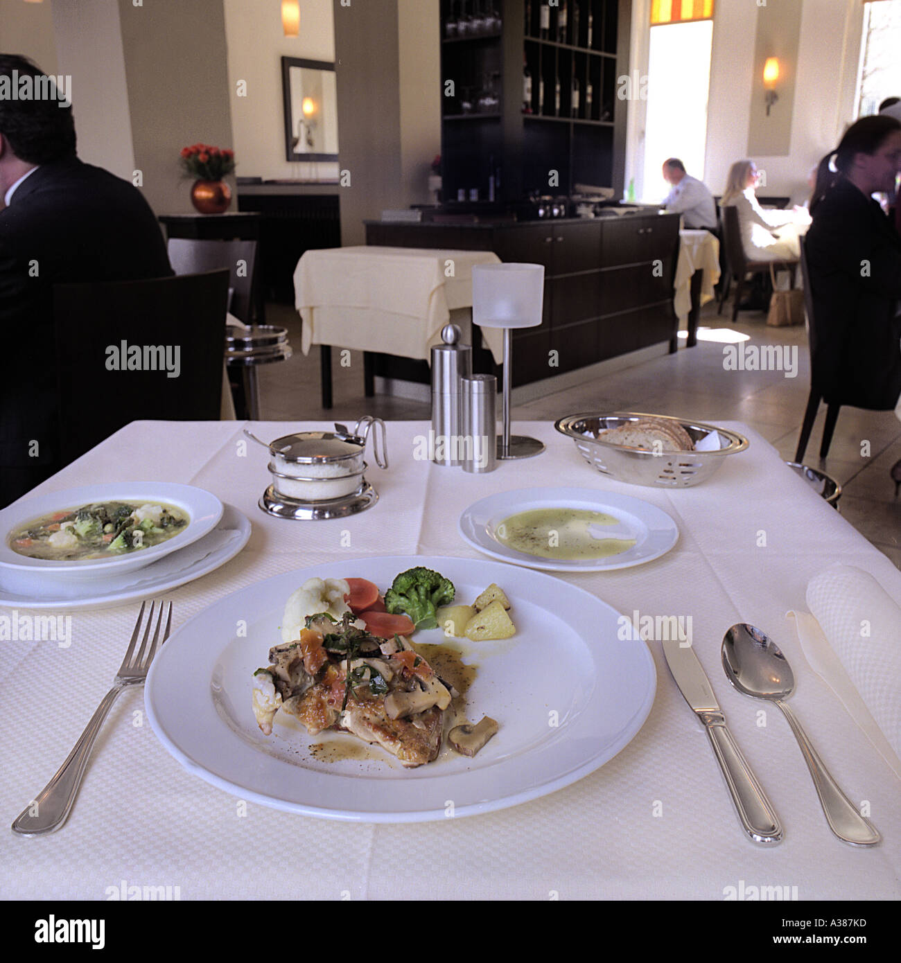 italian lunch prepared on the table Stock Photo - Alamy
