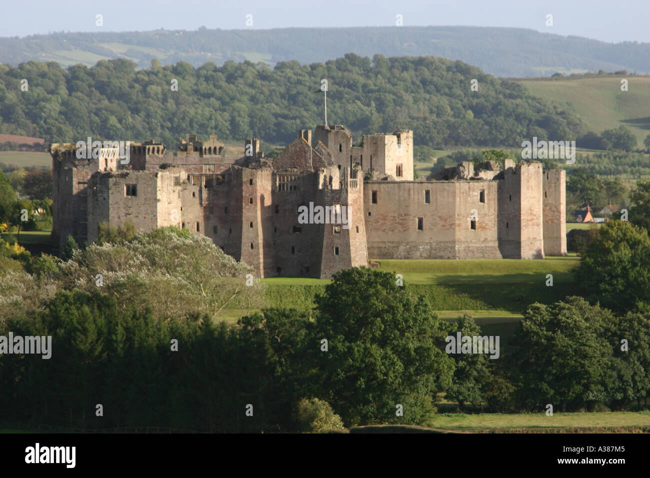 Raglan Castle Monmouthshire South East Wales Stock Photo - Alamy