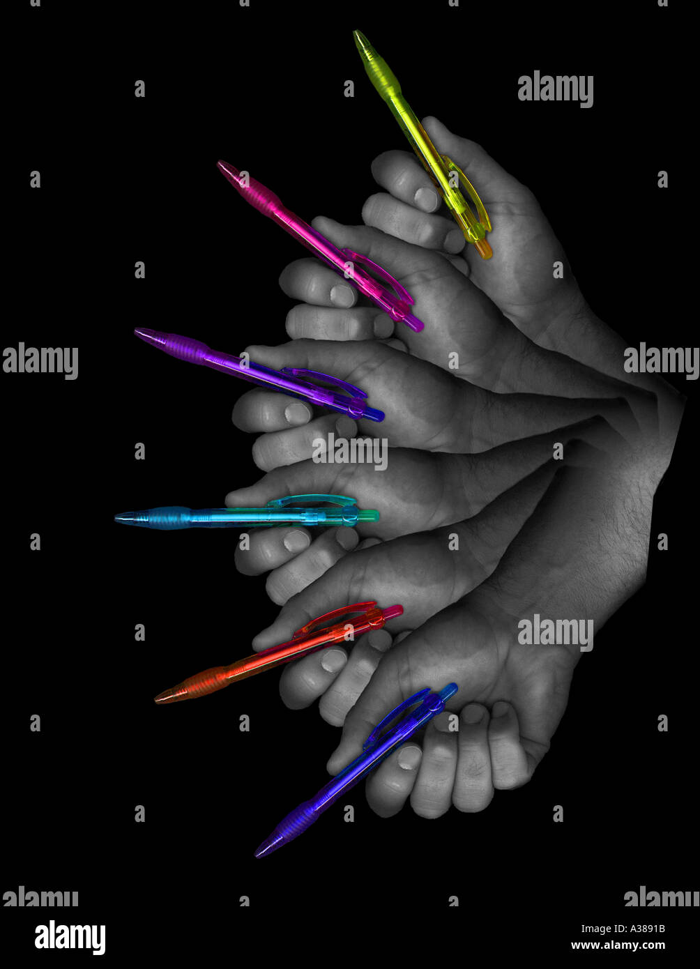 Pen in hand Stock Photo - Alamy