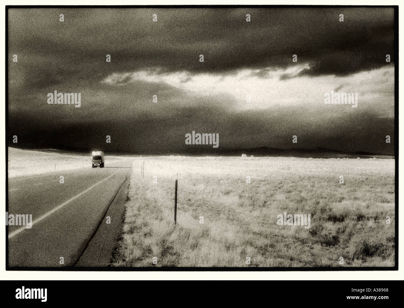 Semi shot with infrared film Stock Photo - Alamy