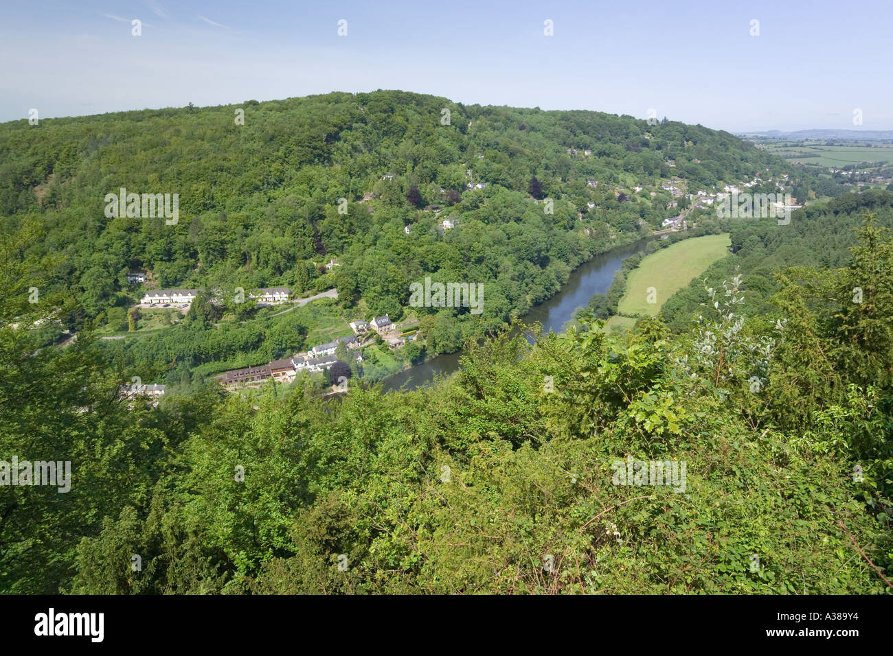 Symonds Yat beside the River Wye seen from the Symonds Yat viewpoint in ...