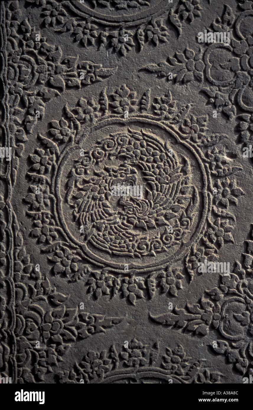 circular bas relief Angkor Wat temple Siem Reap Cambodia Stock Photo ...