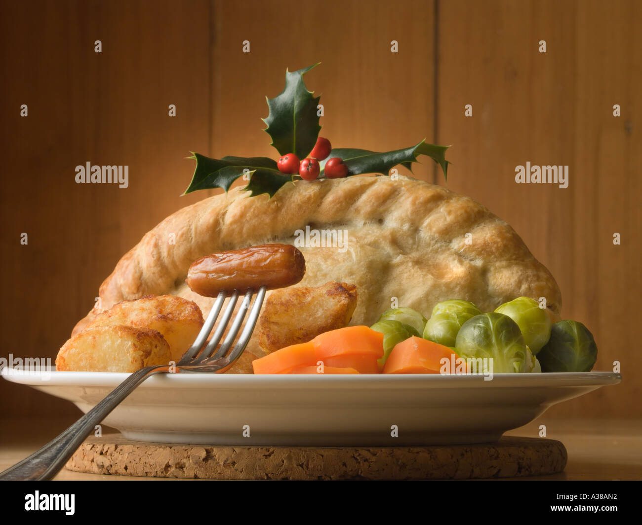 Cornish Pasty Christmas dinner Stock Photo - Alamy