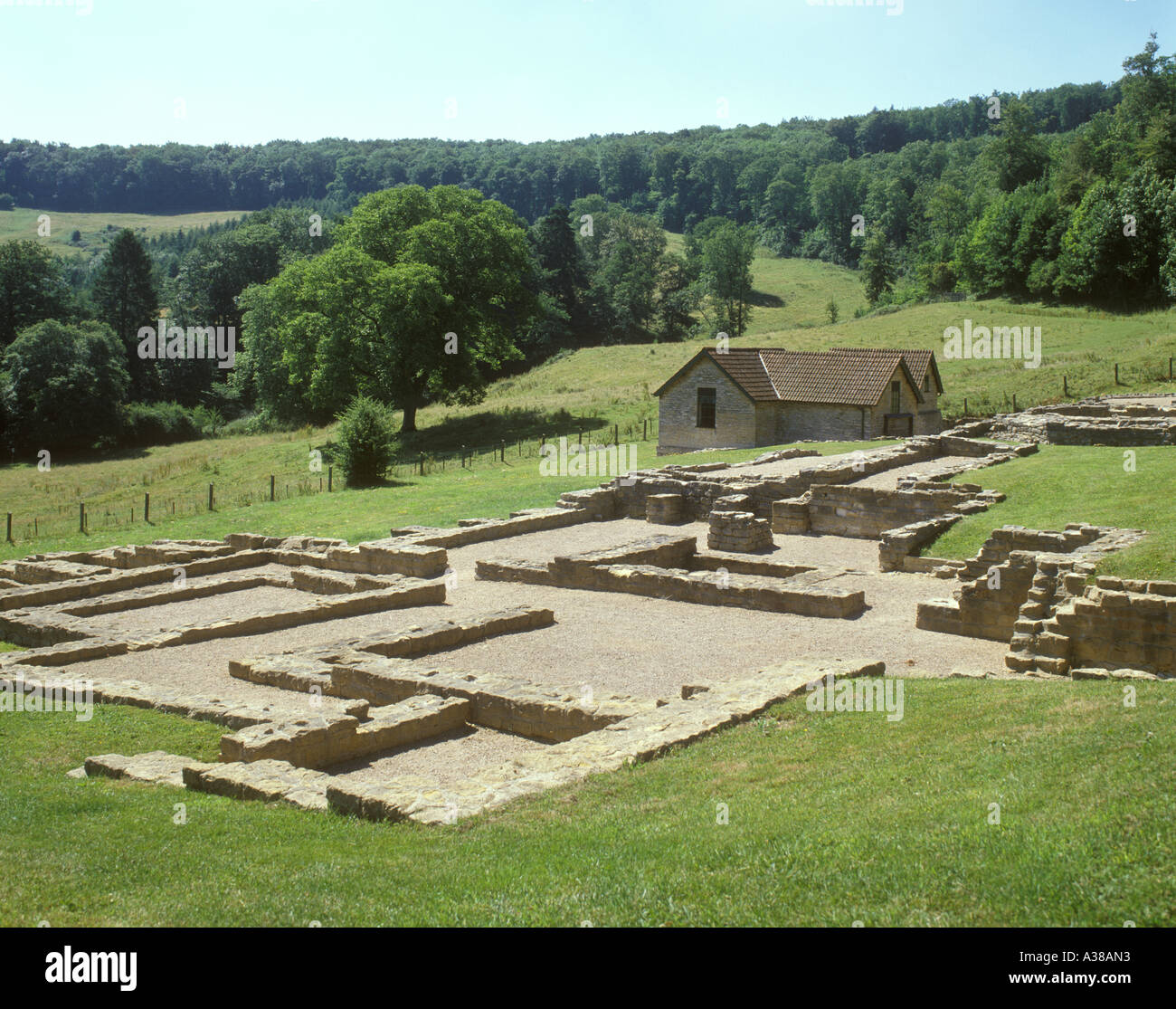 Witcombe Roman Villa, Gloucestershire UK Stock Photo - Alamy