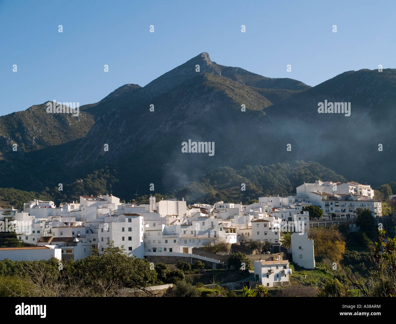 The white village of Istan near Marbella Andalusia Spain Stock Photo ...