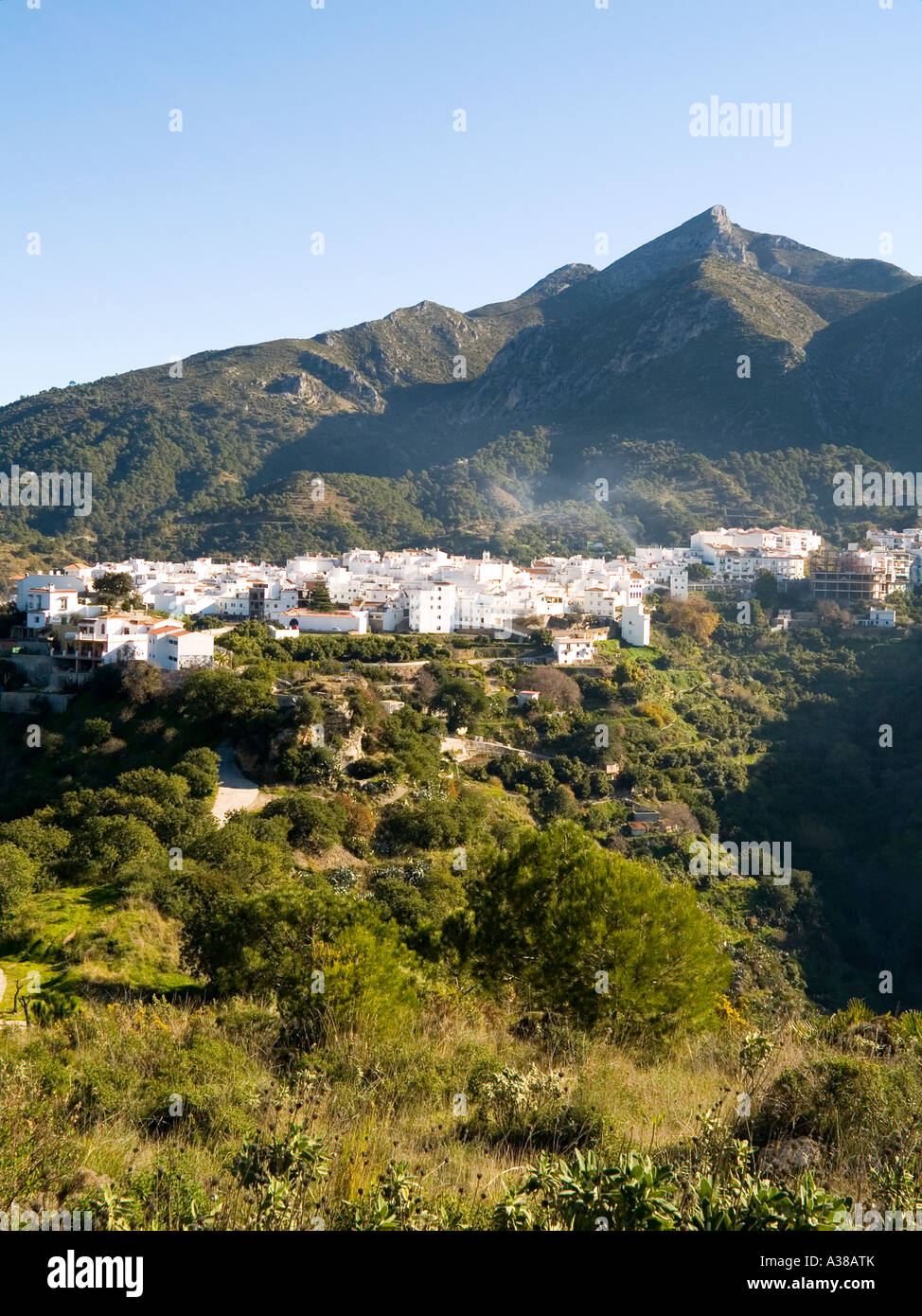 The white village of Istan near Marbella Andalucia Spain Stock Photo ...
