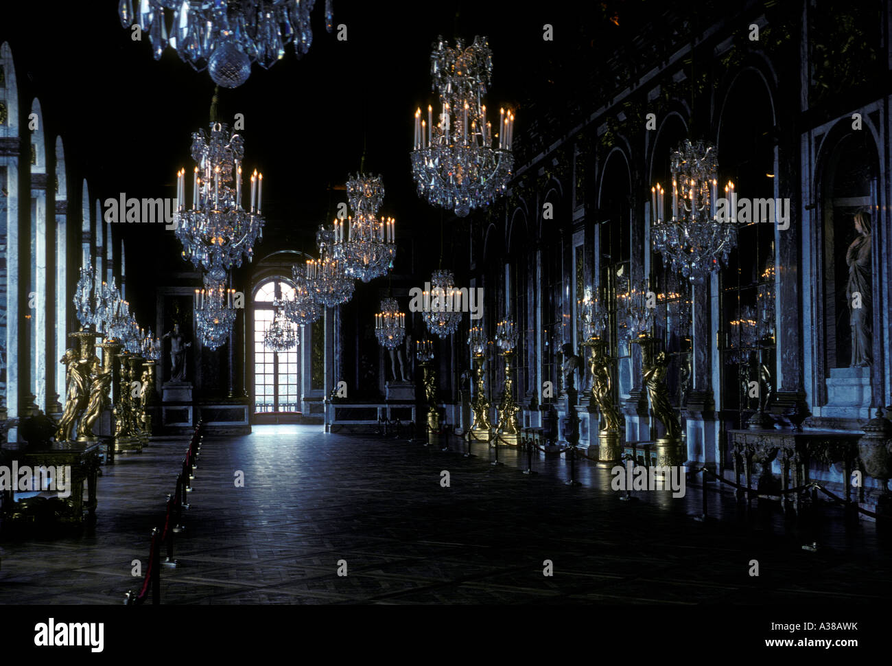 Hall of Mirrors, Grand Gallery, Palace of Versailles, city of ...