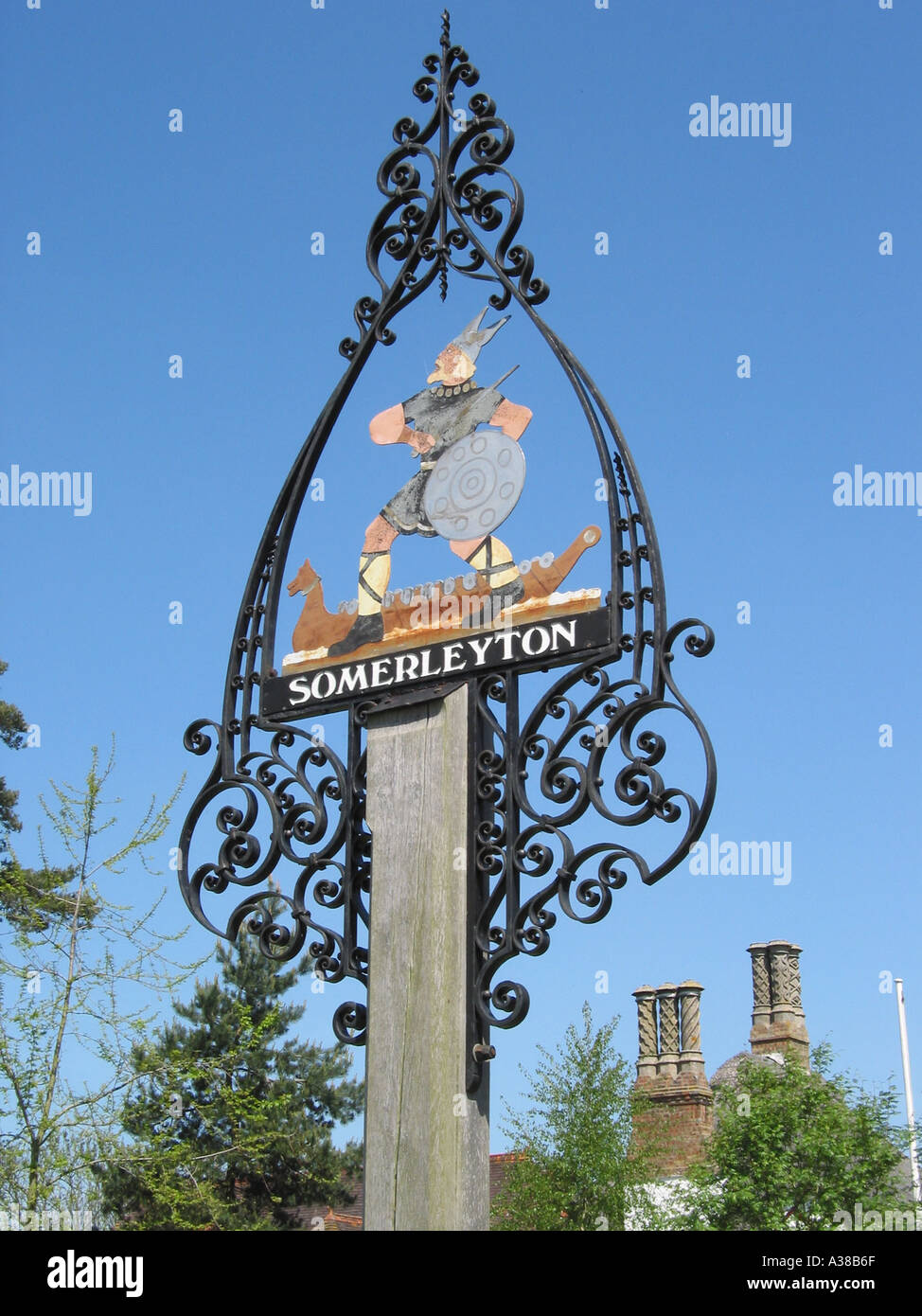 Somerleyton village sign hi-res stock photography and images - Alamy