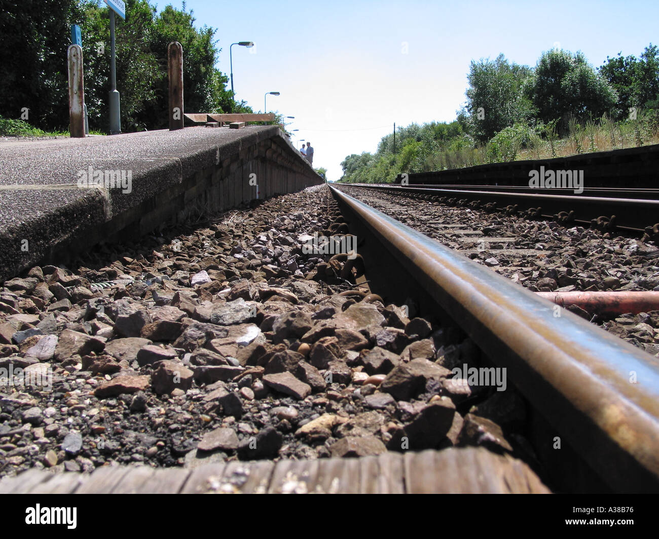 Rural Railway Line and Platform Haddiscoe Station Norfolk England Great ...