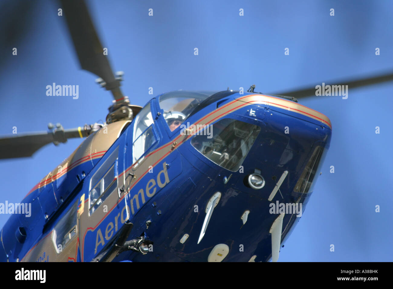Aeromed Life Flight Helicopter Immediately After Lift Off with a ...