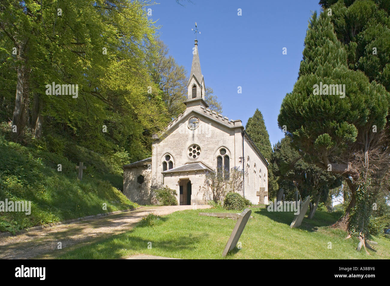 Holy Trinity Church in the Cotswold village of Slad, Gloucestershire ...