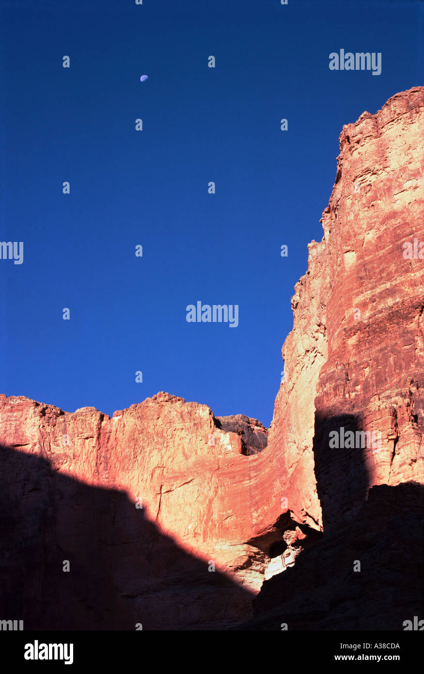 Moon over Grand Canyon, Arizona USA Stock Photo - Alamy