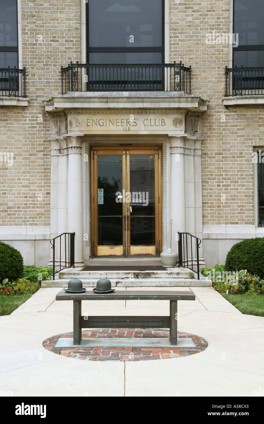 Engineers Club Dayton Ohio The hats on the bench commemorate Wilbur and ...