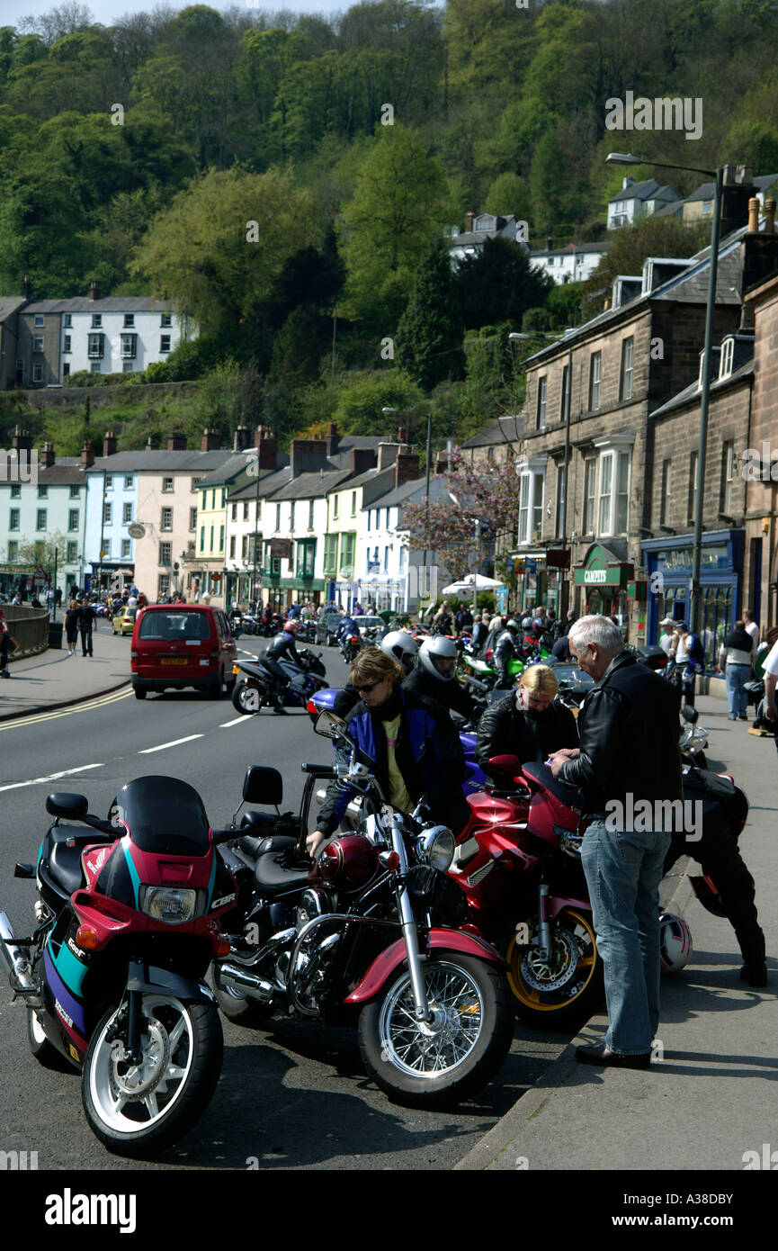 MOTORBIKES AT MATLOCK BATH DERBYSHIRE Stock Photo - Alamy