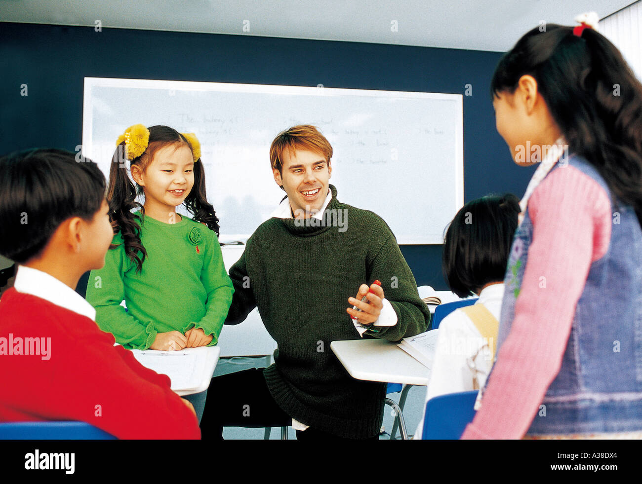 A scene of English classroom Stock Photo - Alamy