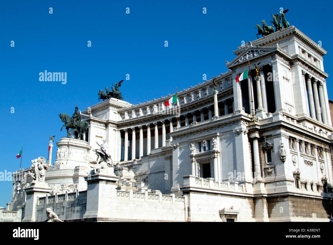 Piazza Venezia Rom National memorial of King Viktor Emanuel II Stock ...
