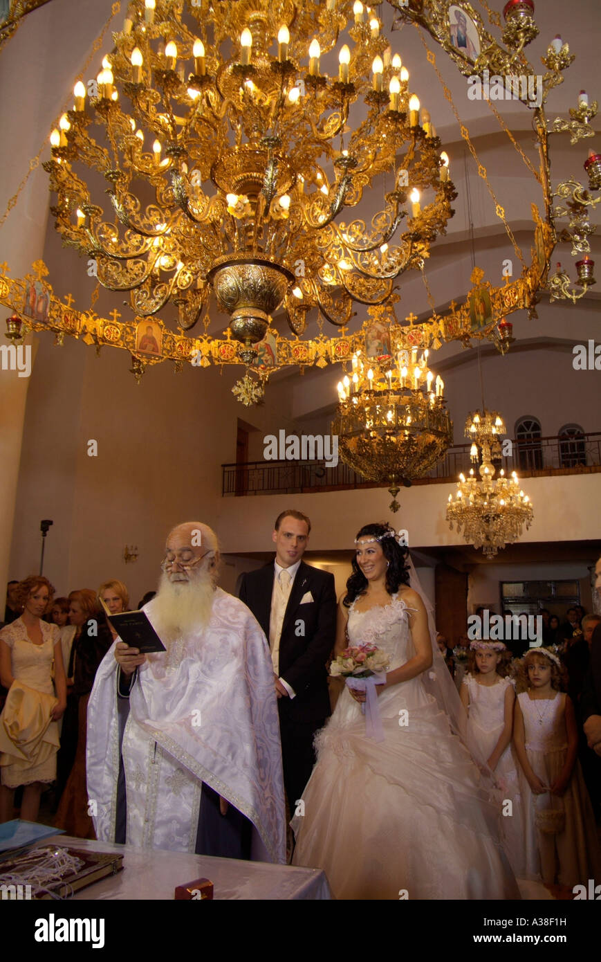 Greek Orthodox Wedding Ceremony Stock Photo - Alamy