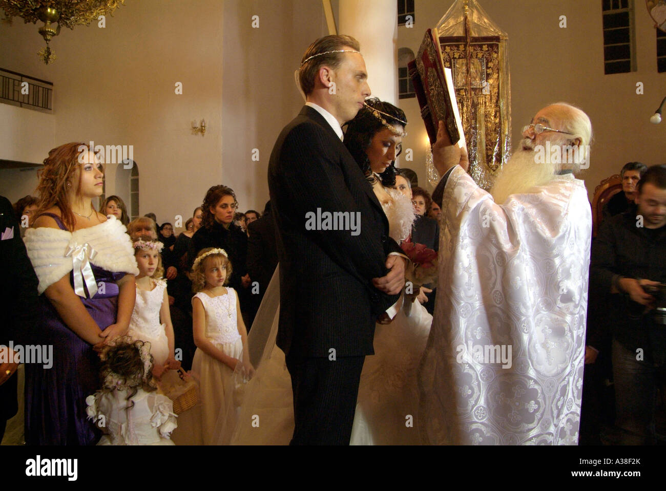 Greek Orthodox Wedding Ceremony Stock Photo - Alamy